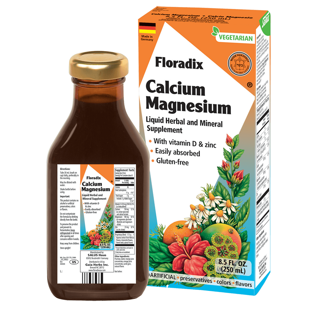 Floradix® Calcium & Magnesium Liquid Herbal & Mineral Supplement ...